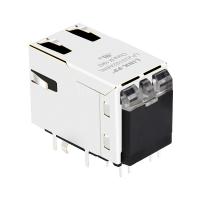 China LPJU3102ABNL 10/100 Base-T With Single USB RJ45 Connector Tab UP Green/Yellow Led for sale