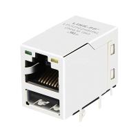 China LPJU3024BHNL 1000 Base-T Integrated RJ45 Female Connector With Single USB for sale