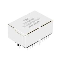 China Pulse JXD0-2019NL Compatible LINK-PP LPJG26945BENL 10/100/1000 Base-T 10p8c Tab Down Green/Yellow LED 1x2 Port RJ45 Connector for sale