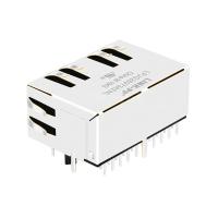 China Halo HFJ12-1G16ER-L12RL Compatible LINK-PP LPJG26973AENL 100/1000 Base-T Green/Yellow Led Tab Down 1x2 Port Ethernet RJ45 Jack for sale