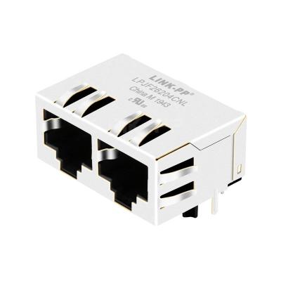 China Pulse J8064E62 Compatible LINK-PP LPJF26204CNL 10/100 Base-T Without Led Tab Down 1x2 Port RJ45 Filtered Connectors for sale