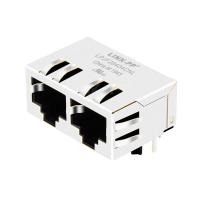 China Halo HFJ12-E2450ERL Compatible LINK-PP LPJF26404CNL 10/100 Base-T Tab Down Without LED 1x2 Port Lan Jack RJ45 for sale