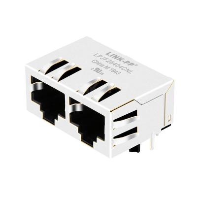 China Halo HFJ12-E2450ERL Compatible LINK-PP LPJF26404CNL 10/100 Base-T Tab Down Without LED 1x2 Port Lan Jack RJ45 for sale
