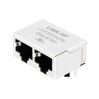 China Moxie MOX-RJ45-204G Compatible LINK-PP LPJF26404DNL 10/100 Base-T Tab Down Without LED 1x2 Port Lan Jack RJ45 for sale