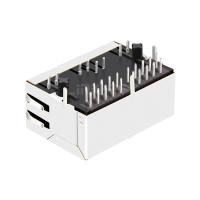 China YDS 62F-1306GGD2NL Compatible LINK-PP LPJG26873ACNL 10/100/1000 Base-T Tab Down Green/Green LED 1x2 Port Lan RJ45 Connection for sale