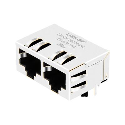 China Halo HFJ12-E1G11ERL Compatible LINK-PP LPJGF26926CNL 10/100/1000 Base-T Tab Down Without LED 1x2 Port Lan RJ45 Connection for sale