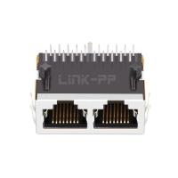 China Halo HFJ12-E1G11ERL Compatible LINK-PP LPJGF26926CNL 10/100/1000 Base-T Tab Down Without LED 1x2 Port Lan RJ45 Connection for sale