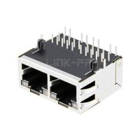 China LPJG27305A47NL 10/100/1000 Base-T Tab Up 1x2 Port RJ45 Modular Jack for sale