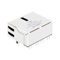 China LPJG27305A47NL 10/100/1000 Base-T Tab Up 1x2 Port RJ45 Modular Jack for sale