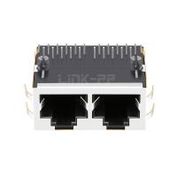 China LPJG27331CNL 10/100/1000 Base-T Without Leds 1x2 Port RJ45 Modular Jack for sale
