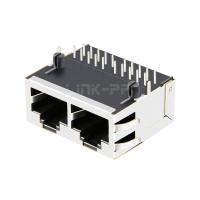 China LPJG27331CNL 10/100/1000 Base-T Without Leds 1x2 Port RJ45 Modular Jack for sale