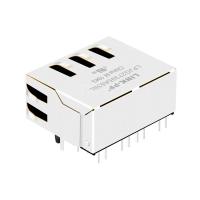 China RTB-19GB9J1A Compatible LINK-PP LPJG27395AONL 10/100/1000 Base-T Tab Up Orange&Green/Yellow LED 1x2 Port RJ45 Connectors for sale
