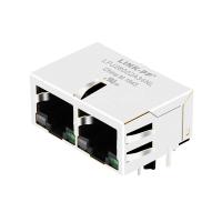 China Pulse JG0-0031NL Compatible LINK-PP LPJ28002A34NL 10/100 Base-T Tab Up Green/Green LED 1x2 Port RJ45 FastJacks for sale