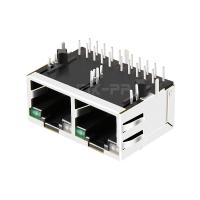 China Pulse JG0-0031NL Compatible LINK-PP LPJ28002A34NL 10/100 Base-T Tab Up Green/Green LED 1x2 Port RJ45 FastJacks for sale