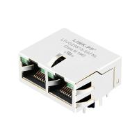 China Belfuse 0875-1G2T-E3 Compatible LINK-PP LPJG28818-8AFNL 100/1000 Base-T Tab Up Green/Green Led 1x2 Port 10P8C Modular Connector RJ45 for sale
