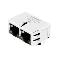 China LPJG29837AINL 10/100/1000 Base-T Tab Up Yellow&Green/Green LED 1x2 Port RJ45 FastJacks for sale
