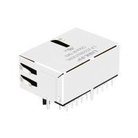 China LPJG29837AINL 10/100/1000 Base-T Tab Up Yellow&Green/Green LED 1x2 Port RJ45 FastJacks for sale