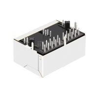 China LPJG29864BANL-2 10/100/1000 Base-T Tab Up Yellow/Green LED 1x2 Port RJ45 Network Connector for sale