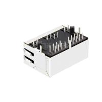 China LPJ26404-8AENL 10/100 Base-T Tab Down Green/Yellow LED 1x2 Port RJ45 Ethernet Connector for sale