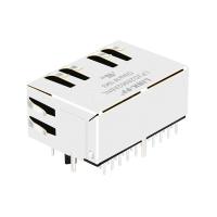 China LPJG26962ABNL 10/100/1000 Base-T Tab Down Green/Yellow LED 1x2 Port Lan Ethernet RJ45 for sale