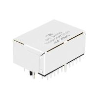 China LPJG26901BENL 100/1000 Base-T 1x2 Port RJ45 Female Connector Tab Down Green/Yellow LED for sale