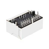 China LPJG26901BENL 100/1000 Base-T 1x2 Port RJ45 Female Connector Tab Down Green/Yellow LED for sale