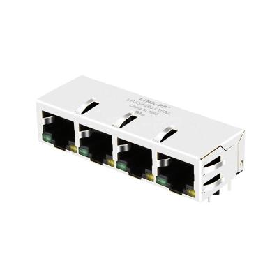 China YDS 64F-1301GYD2NL Compatible LINK-PP LPJG46801AENL 10/100/1000 Base-T Tab Down Green/Yellow LED 1x4 Port Ethernet RJ45 Connection for sale