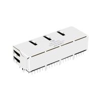 China YDS 64F-1303GYD2NL Compatible LINK-PP LPJG46856AENL 10/100/1000 Base-T Tab Down Green/Yellow LED 1x4 Port Connector Ethernet for sale