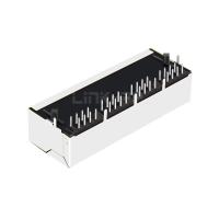 China Amphenol RJSE4BAO8T089B  Compatible LINK-PP LPJ46203DNL 10/100 Base-T Tab Down Without LED 1x4 Port Connector Lan RJ45 for sale