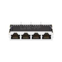 China Halo HFJ14-2450ERL Compatible LINK-PP LPJ46204CNL 10/100 Base-T 1x4 Port RJ45 Magnetic Jack Tab Down Without LED for sale