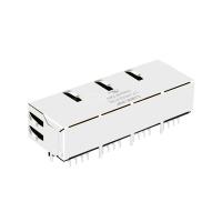 China Halo HFJ14-2450ERL Compatible LINK-PP LPJ46204CNL 10/100 Base-T 1x4 Port RJ45 Magnetic Jack Tab Down Without LED for sale