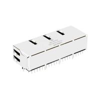 China Halo HFJ14-1G41ERL Compatible LINK-PP LPJGF46843CNL 10/100/1000 Base-T Tab Down Without LED 1x4 Port Filtered Connectors for sale
