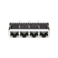 China Tyco 1840528-6 Compatible LINK-PP LPJG48831A4NL 10/100/1000 Base-T Tab Up Green&Yellow/Green&Yellow LED 1x4 Port Filter Connector Module for sale