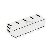 China Tyco 1840528-6 Compatible LINK-PP LPJG48831A4NL 10/100/1000 Base-T Tab Up Green&Yellow/Green&Yellow LED 1x4 Port Filter Connector Module for sale