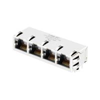 China Pulse JG0-0098NL Compatible LINK-PP LPJG48837A31NL 10/100/1000 Base-T Tab Up Green&Orange/Green&Orange LED 1x4 Port Connector Lan RJ45 for sale