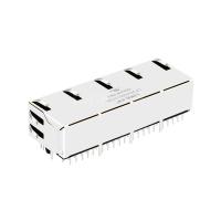 China Pulse JG0-0025NL Compatible LINK-PP LPJG48851AFNL 100/1000 Base-T 1x4 Port RJ45 Jacks with Transformer Tab Up Green/Green LED for sale