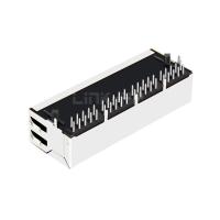 China Halo HFJ14-1G01ERL Compatible LINK-PP LPJGF46813CNL 10/100/1000 Base-T Tab Down Without LED 1x4 Port RJ45 Female Connectors for sale