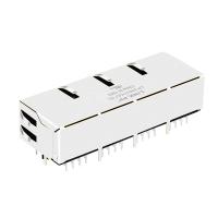 China LPJ46404AFNL 10/100 Base-T Tab Down Green/Green LED 1x4 Port RJ45 Magnetic Jack for sale