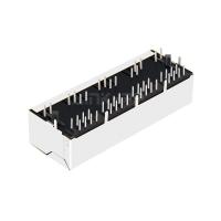 China LPJ46401BBNL 10/100 Base-T Tab Down Green/Yellow LED 1x4 Port Ethernet RJ45 Connector for sale