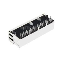 China LPJG488148AENL 1x4 Port RJ45 Gigabit Magnetic Jacks 1000 Base-T Tab Up Green/Yellow LED for sale