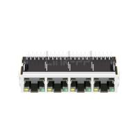 China LPJG488148AENL 1x4 Port RJ45 Gigabit Magnetic Jacks 1000 Base-T Tab Up Green/Yellow LED for sale