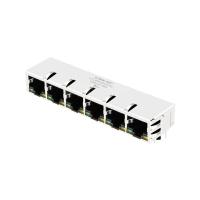 China LPJ66404AENL 10/100 Base-T 1X6 Port RJ45 Female Connector for sale