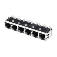 China Pulse JG0-0070NL Compatible LINK-PP LPJG68837A63NL 1000 Base-T Tab Up Green/Orange&Green LED 1x6 Port RJ45 Connector For Sale for sale