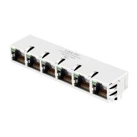 China LPJG68837A63NL 1000 Base-T Tab Up Green/Orange&Green LED 1x6 Port RJ45 Jack For Sale for sale