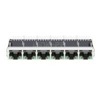 China LPJG68851AWNL 100/1000 Base-T 1x6 Port RJ45 Magjacks Tab Up Green/Green Led for sale