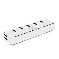 China LPJF66204CNL 10/100 Base-T 1X6 Port Jack RJ45 Female Connector Without Leds for sale