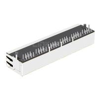 China LPJF66204CNL 10/100 Base-T 1X6 Port Jack RJ45 Female Connector Without Leds for sale