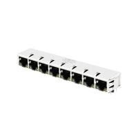 China Pulse JX8064D688ANL Compatible LINK-PP LPJ86404AENL 10/100 Base-T Tab Down Green/Yellow LED 1x8 Port RJ45 Ethernet Connection for sale