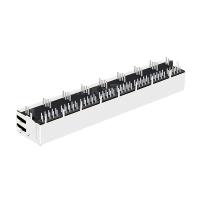China LPJG88851AWNL 10/100/1000 Base-T Tab Up Green/Green LED 1x8 Port RJ45 Jack Connection for sale
