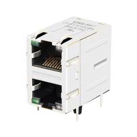 China 10/100/1000 Base-T Tab Up Green/Orange&Green LED 2X1 Port Cat6 Modular Connector RJ45 for sale